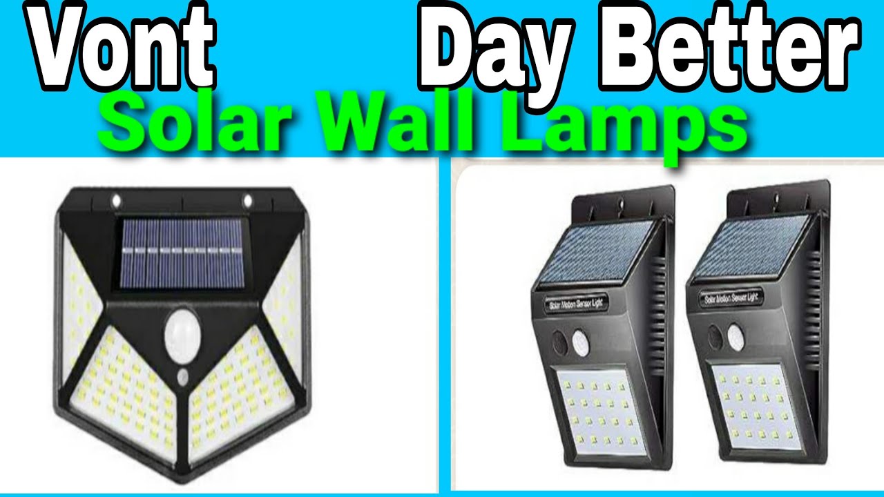 Vont and Day Better Solar Wall Lamps/Outdoor Motion Sensor LED Spot ...