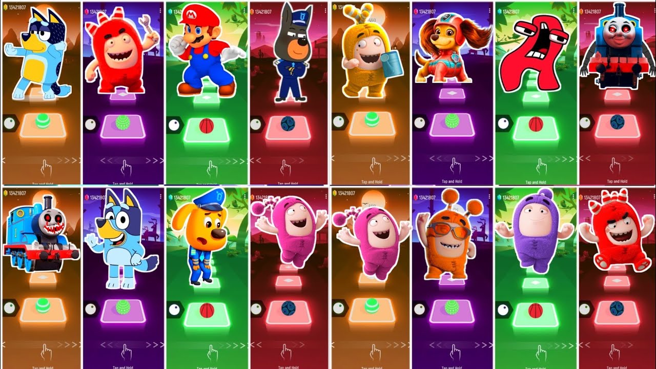Bluey Bingo megamix. Oddbods Pogo 🆚 Sheriff Lebanon 🆚 Luca 🆚 Alien ...