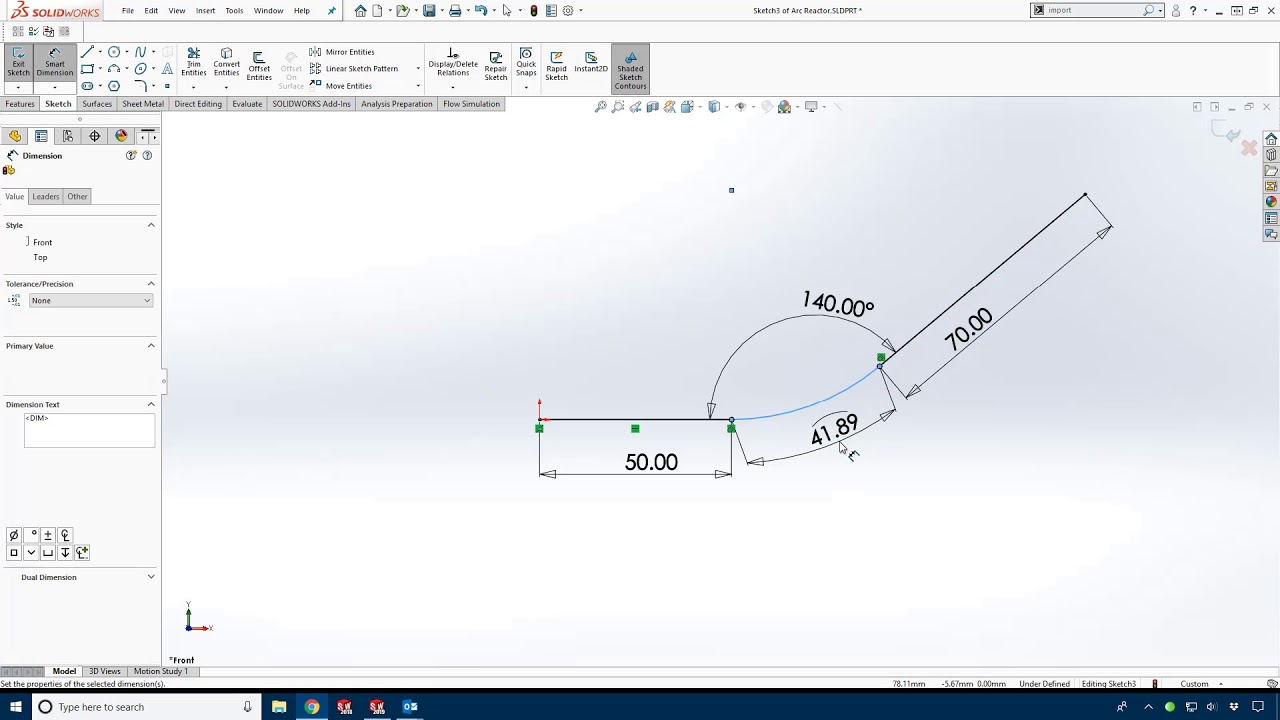 SOLIDWORKS Dimensioning Arcs YouTube SOLIDWORKS Dimensioning Arcs YouTube