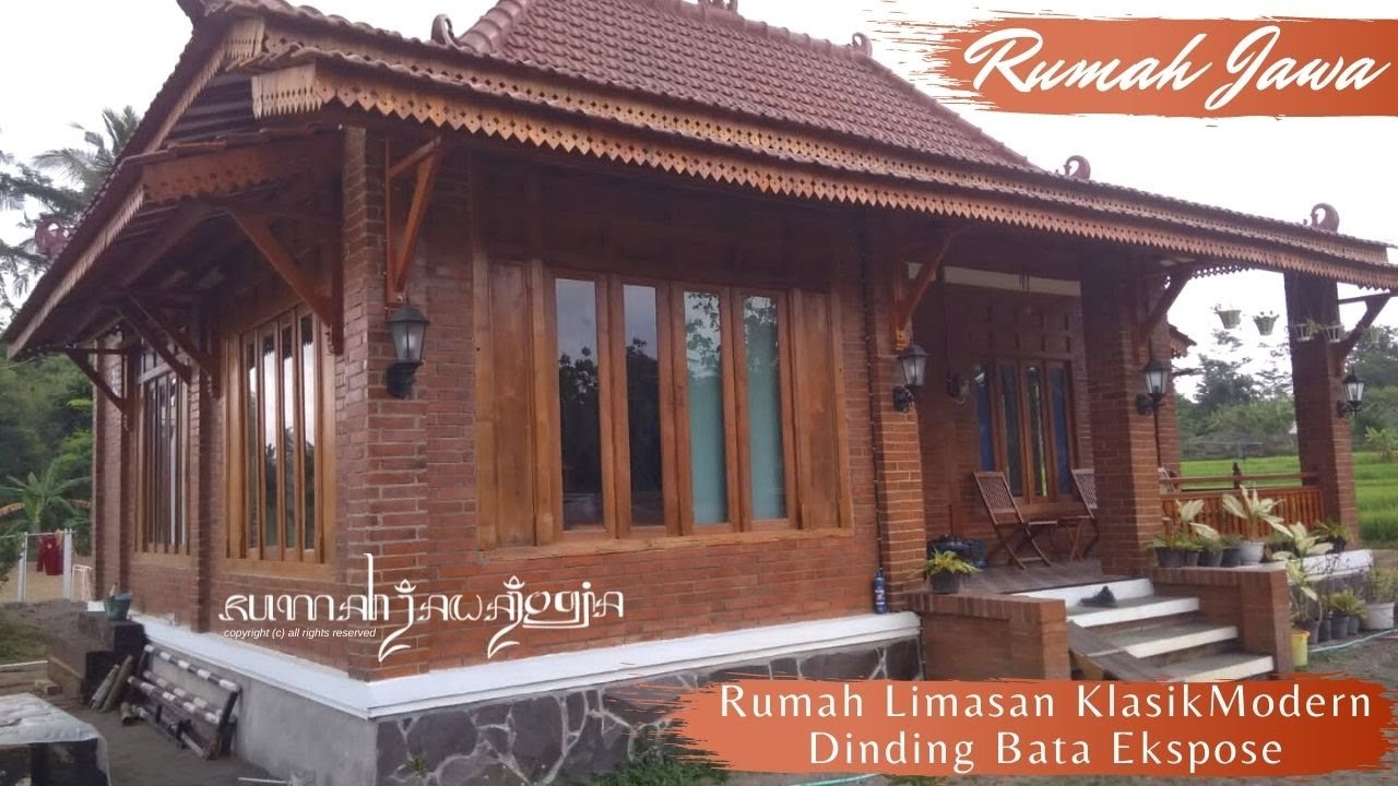 Rumah Jawa Jogja - Rumah Limasan Klasik Modern Dinding Bata Ekspose ...