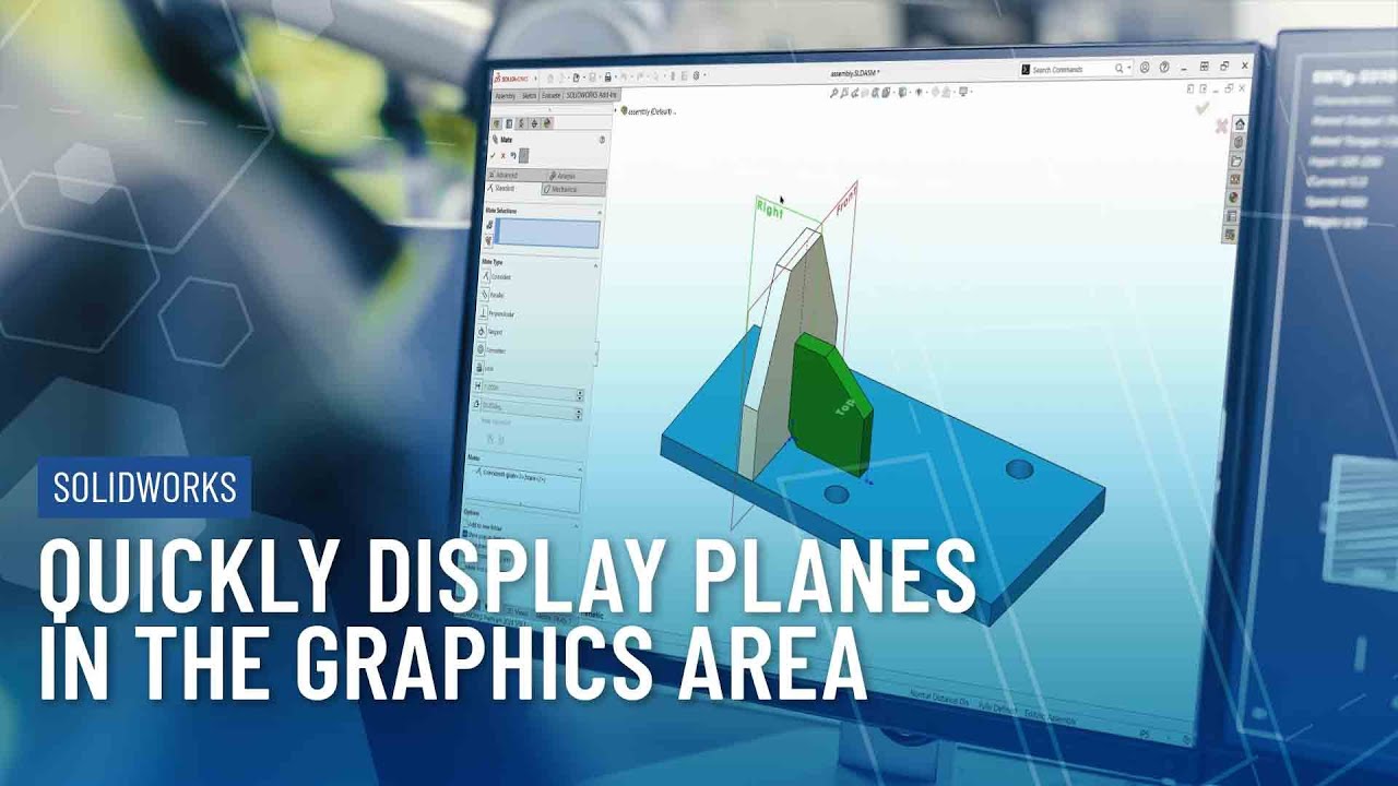 SOLIDWORKS Quick Tip: Quickly Displaying Planes in the Graphics Area ...