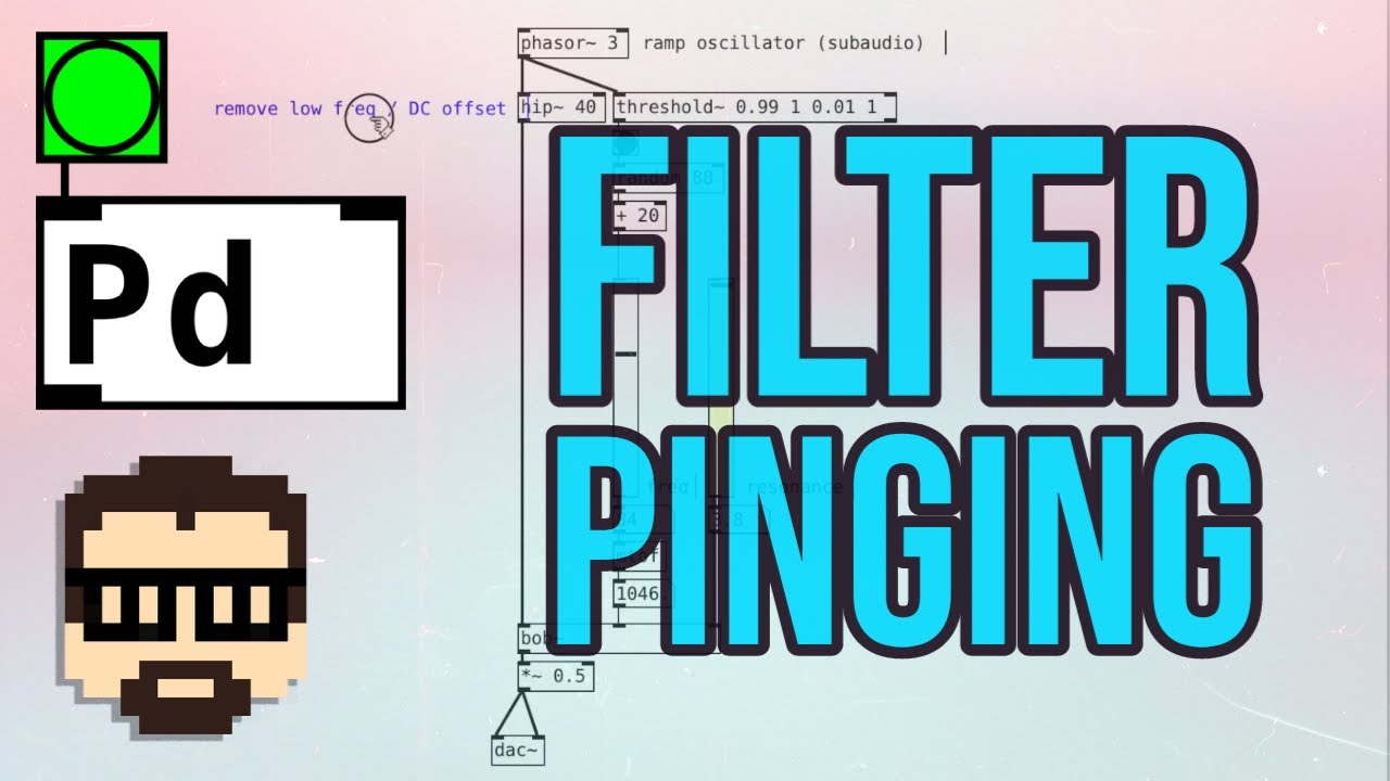 Pd Patch from Scratch: Filter Pinging (Resonant [bob~] filter in Pd ...