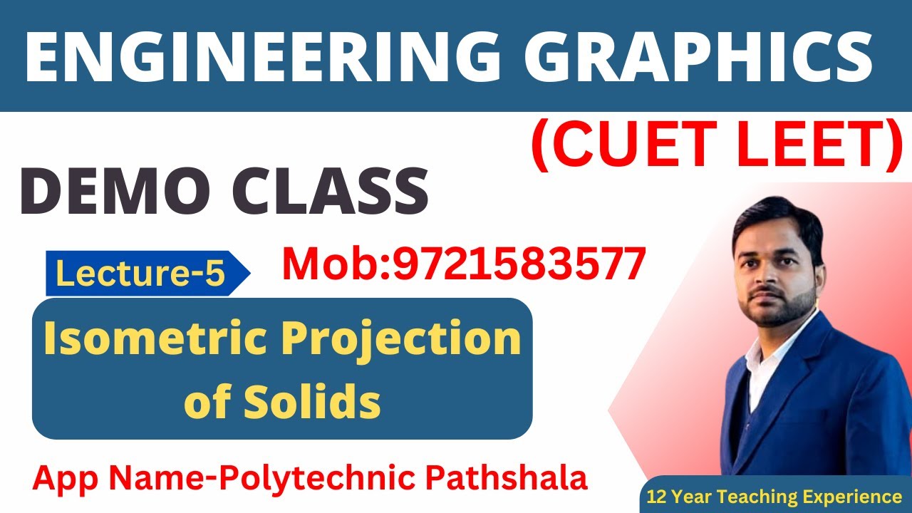 #5 Engineering Graphics | CUET LEET 2024 | Isometric Projection of ...