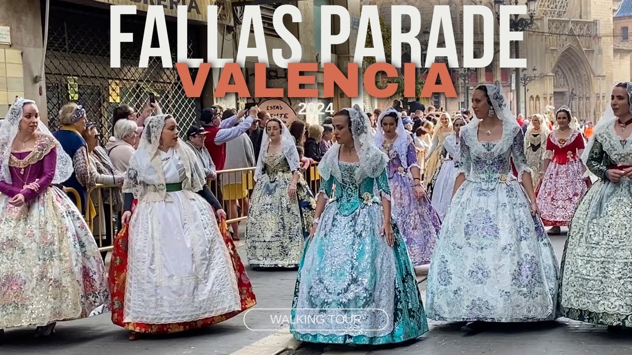 Fallas Parade in Valencia City Center, Spain Walking Tour 4K - YouTube