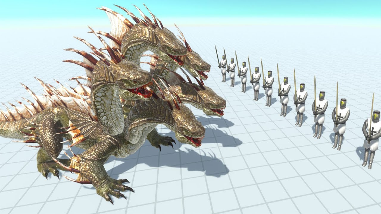 10 Teutonic Knight VS Hydra (Animal Revolt Battle Simulator) - YouTube