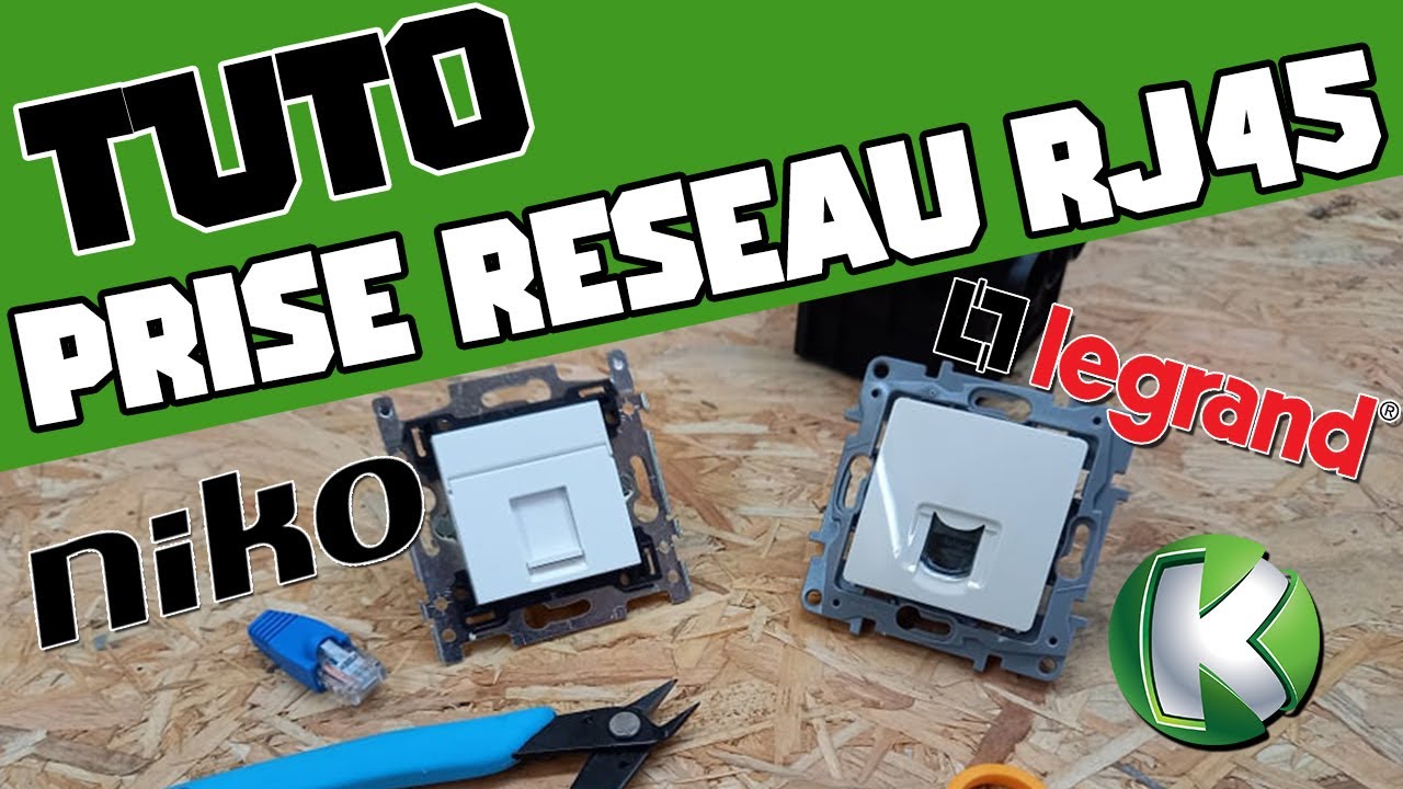 Tuto - Prise réseau rj45 branchement - YouTube