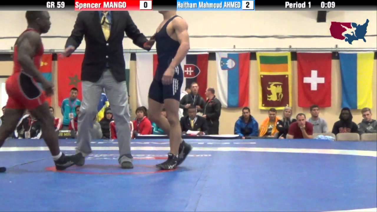59 KG QF - Spenser Mango (USA) vs Haitham Mahmoud Ahmed (EGY) - YouTube