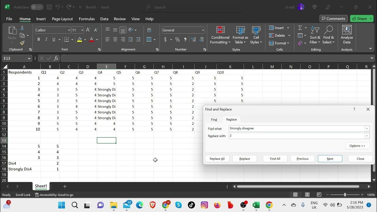 How To Tabulate Survey Questionnaire Result And Weighted Mean Through Excel Youtube