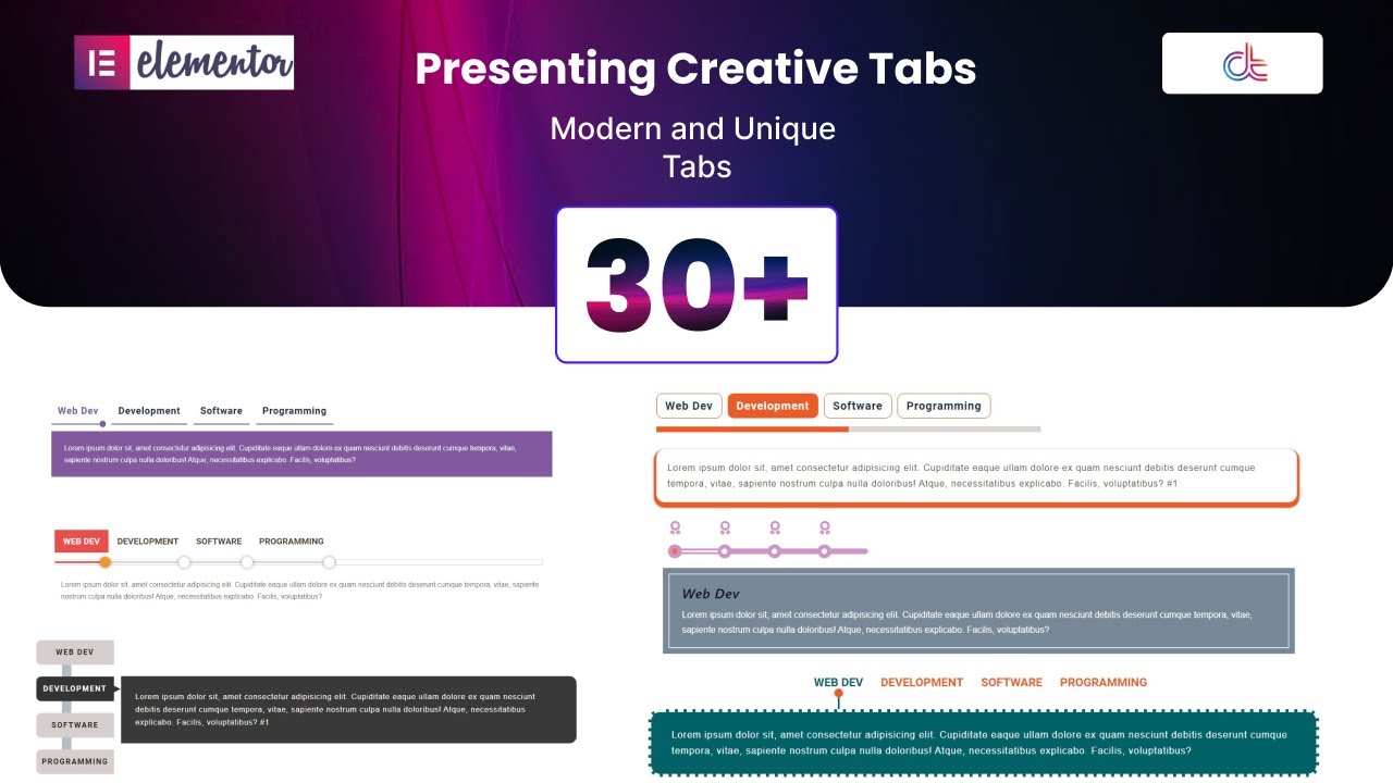 Presenting Creative Tabs for Elementor addon - YouTube