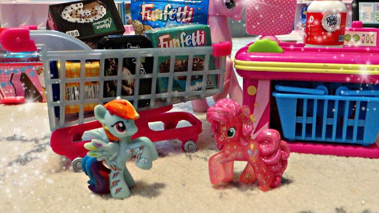 My Little Pony Grocery Shopping for Vacation! // Mommy Etc - YouTube