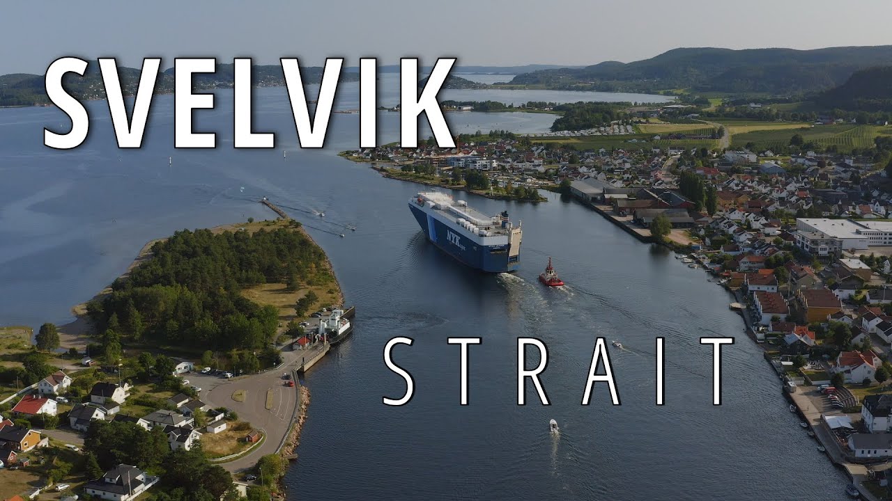 Svelvik Strait 4K - Shipspotting with a drone - YouTube