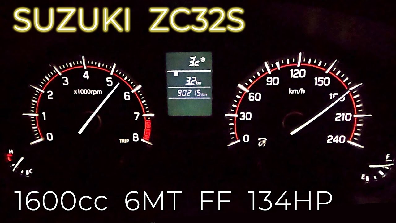 (2011y) SUZUKI SWIFT sport (ZC32S) full acceleration test,cruise engine ...