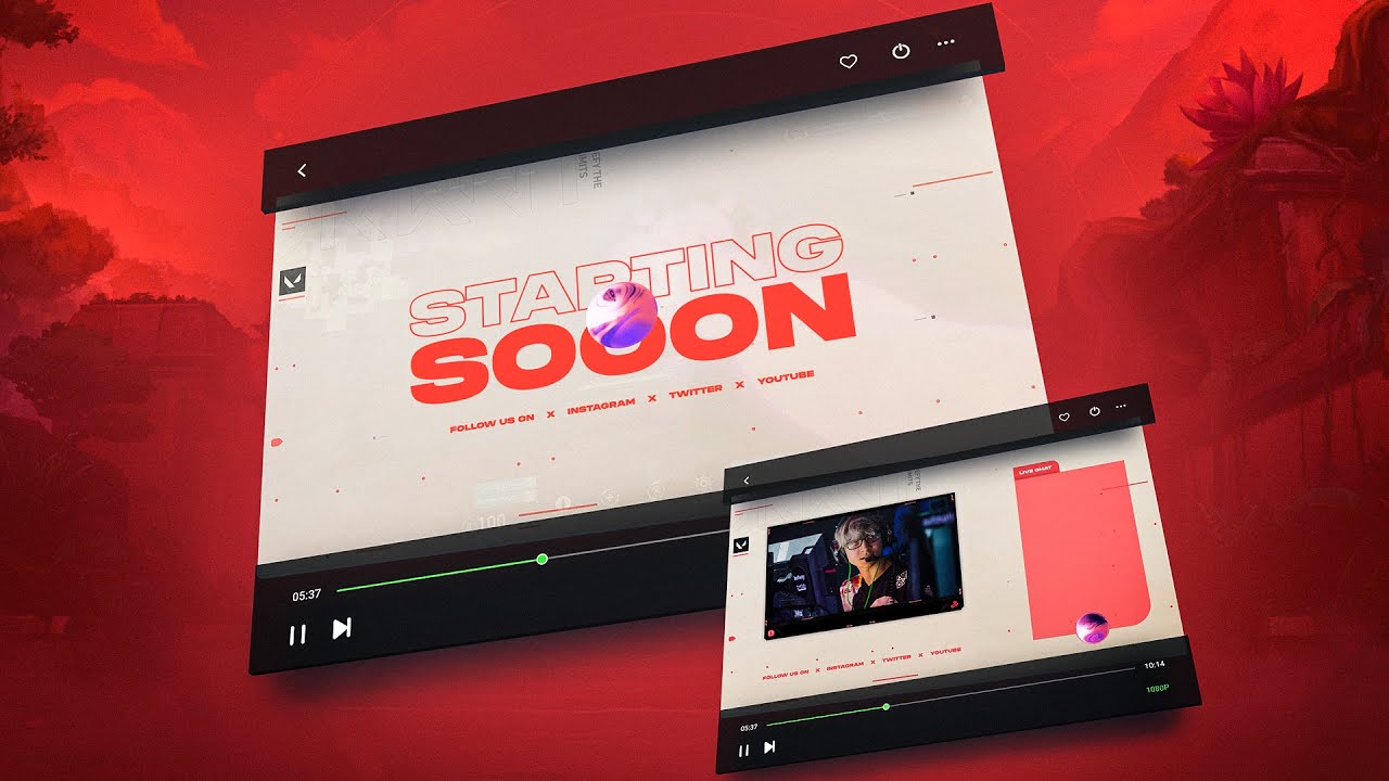 Valorant Animated Stream Overlay | Valorant | Twitch YouTube Stream ...