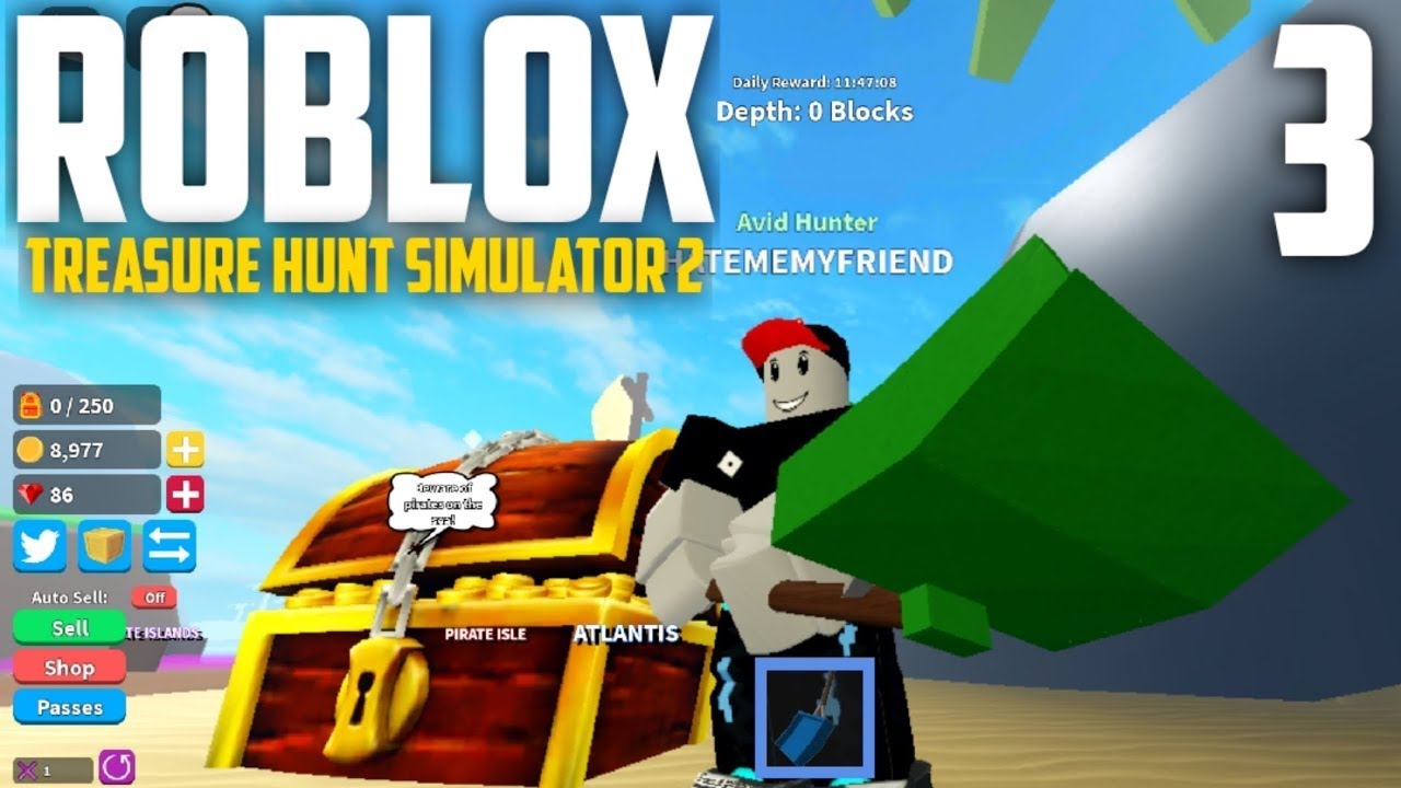 Playing roblox (treasure hunt simulator 2) - YouTube