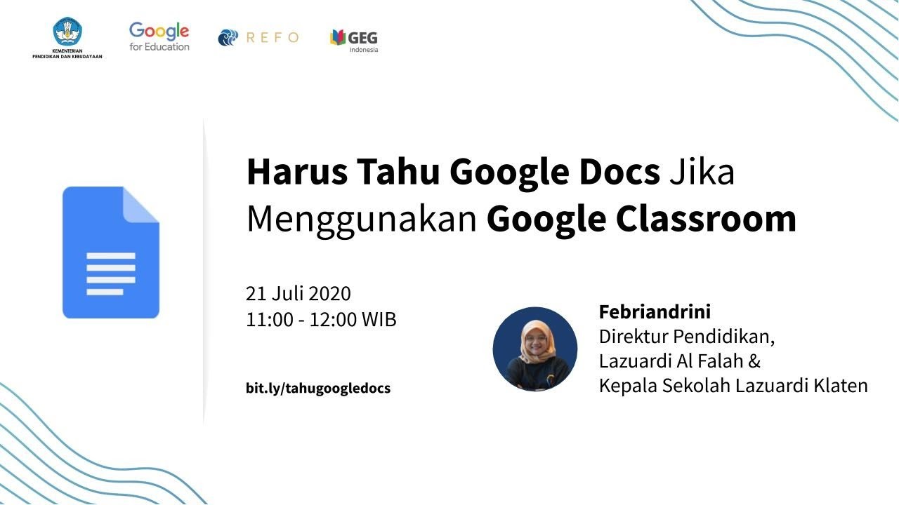Harus Tahu Google Docs Jika Menggunakan Google Classroom - YouTube