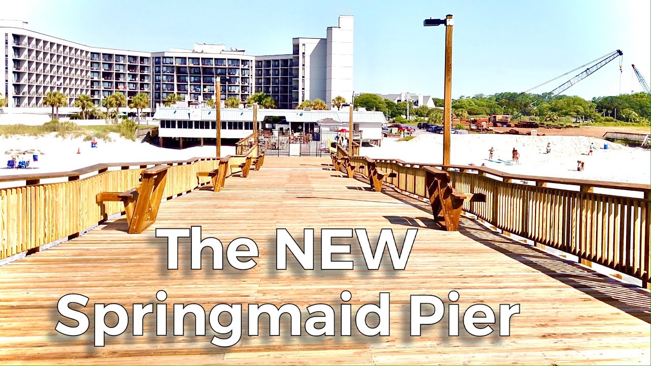Walking on the NEW Springmaid Pier | Myrtle Beach, SC - YouTube