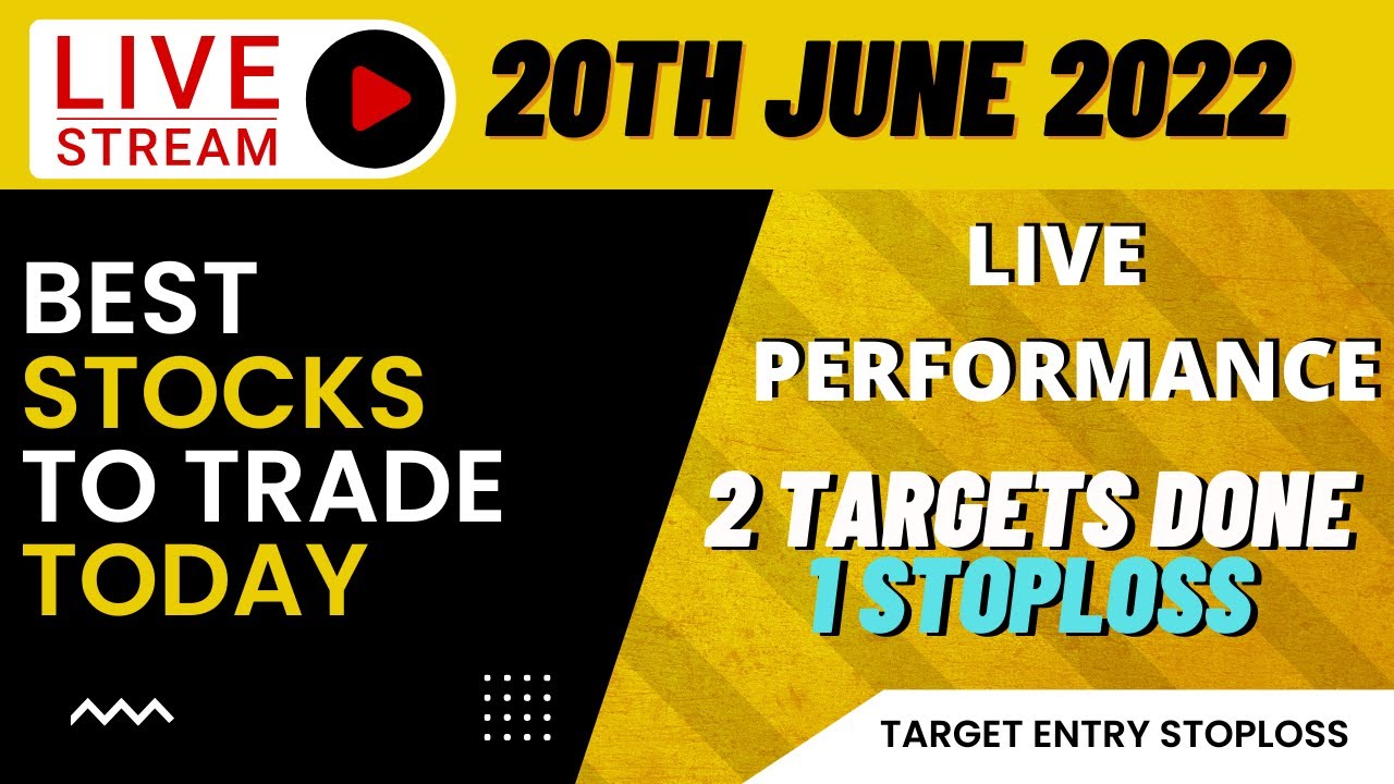 Live stock Performance Best stocks to Trade Today 20th June 2022 ...