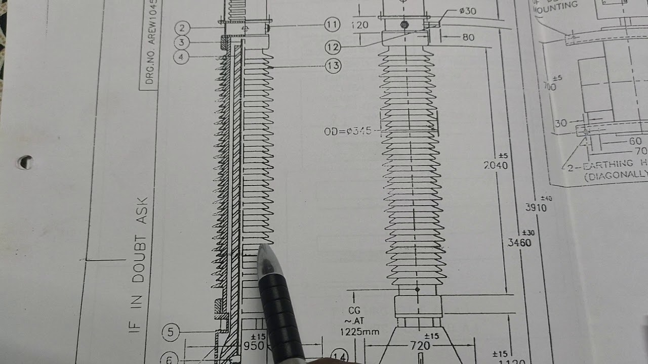 220 KV Voltage/Potential Transformer GA diagram - YouTube