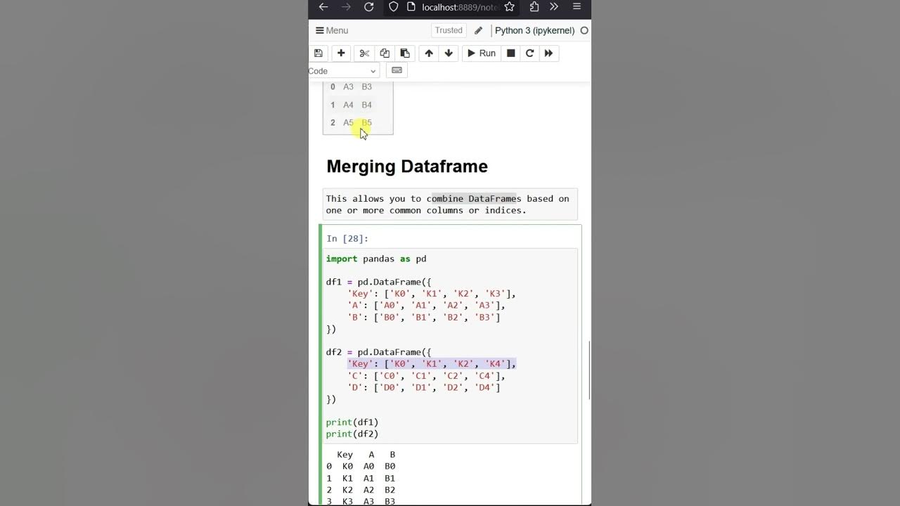 Merging DataFrames (Part 1) | Learn Pandas | Praveen Kumar - YouTube