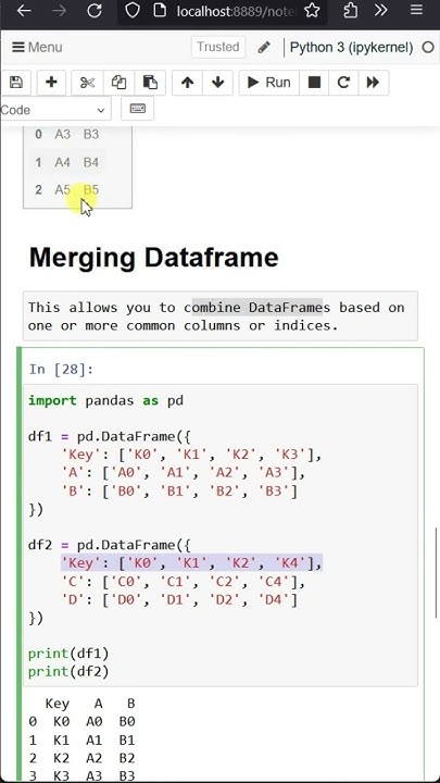 Merging Dataframes Part 1 Learn Pandas Praveen Kumar Youtube