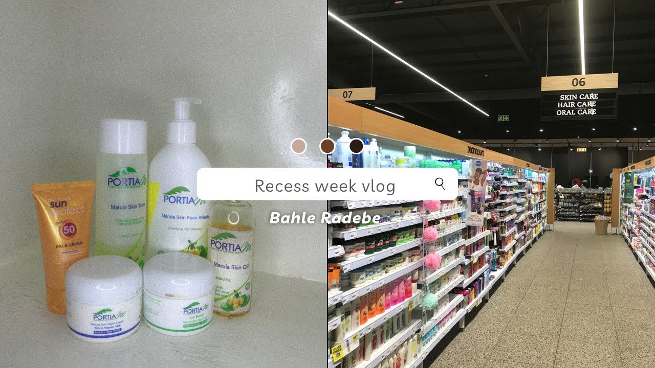 Recess week vlog: Mall run || Mini haul || Skincare routine _ Portia M ...