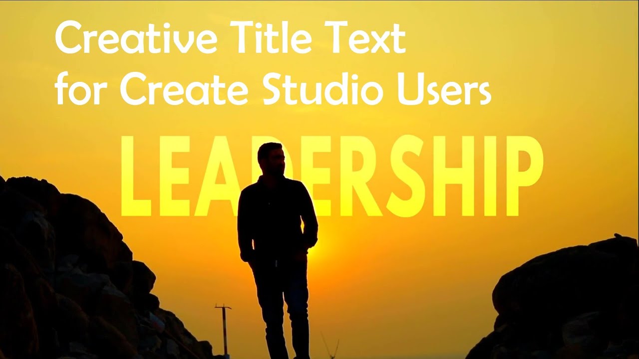 Creative Title Text for Create Studio Users - YouTube