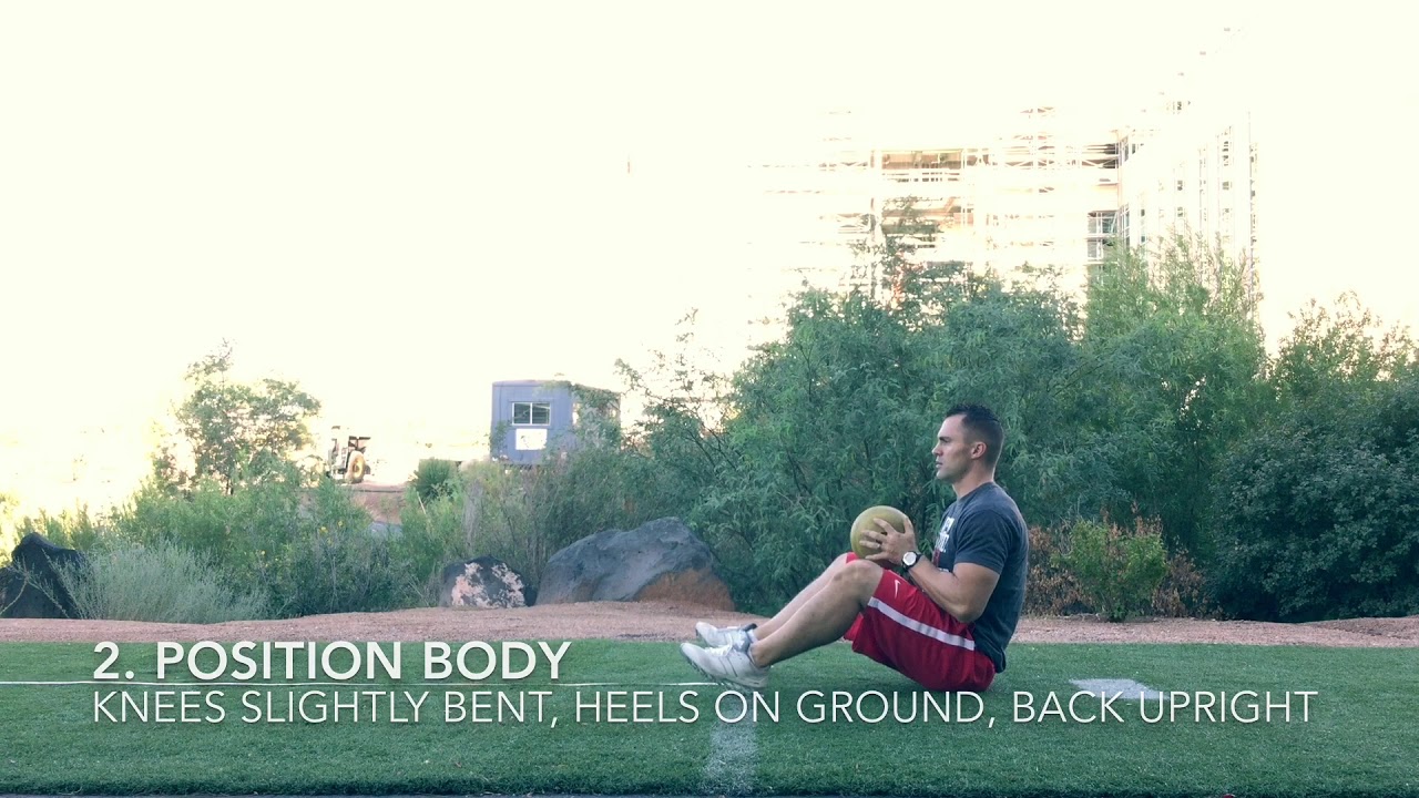 Seated Medicine Ball Chest Pass - YouTube