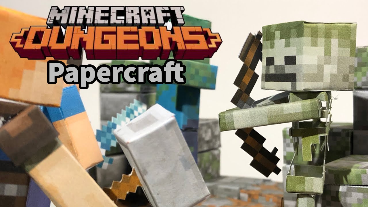 Minecraft dungeons papercraft - YouTube
