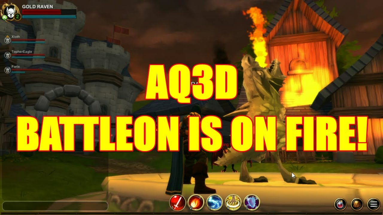 AQ3D Battleon Is On FIRE! AdventureQuest! - YouTube