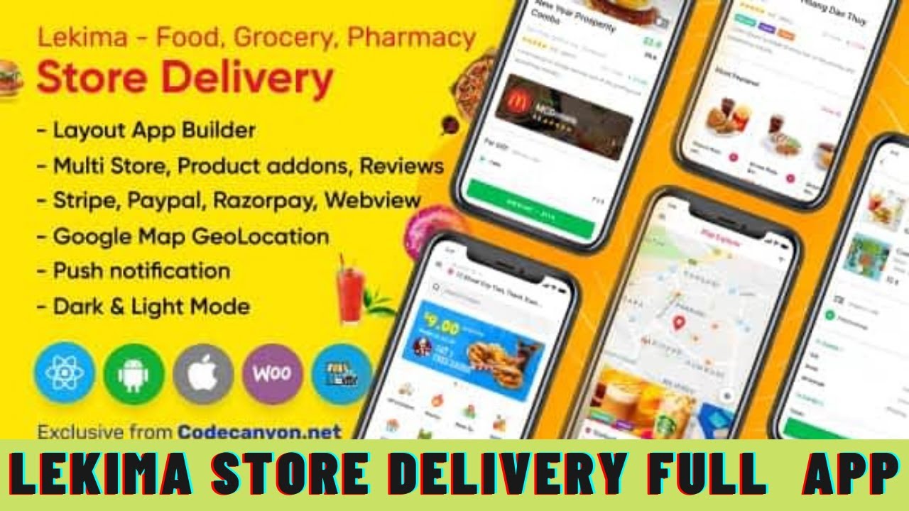Lekima - Store Delivery Full React Native Application for Wordpress ...