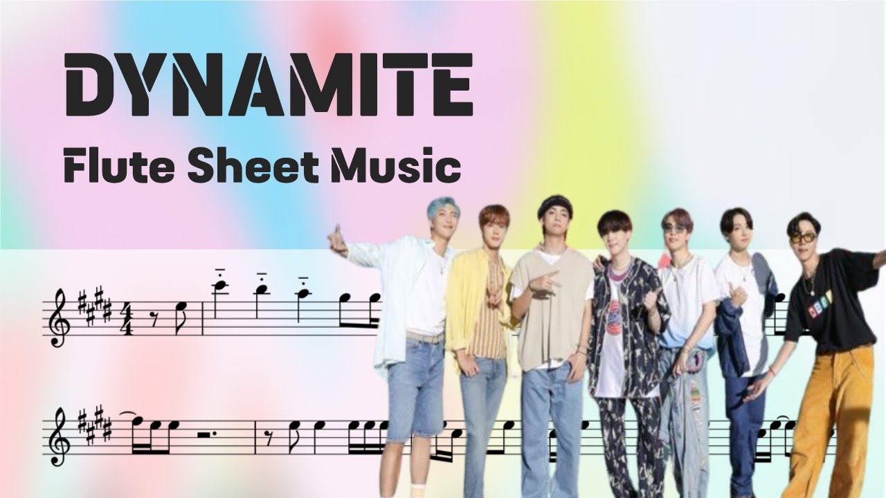 BTS (방탄소년단) - 'Dynamite' Sheet 다이너마이트 악보 / Flute Cover / 플룻 바이올린 색소폰 ...