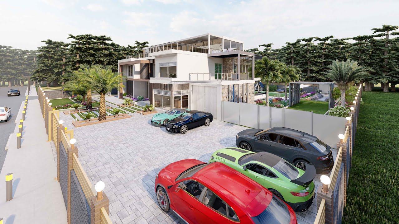 Modern Villa Design Cinematic II Lebanon West Bekaa - YouTube