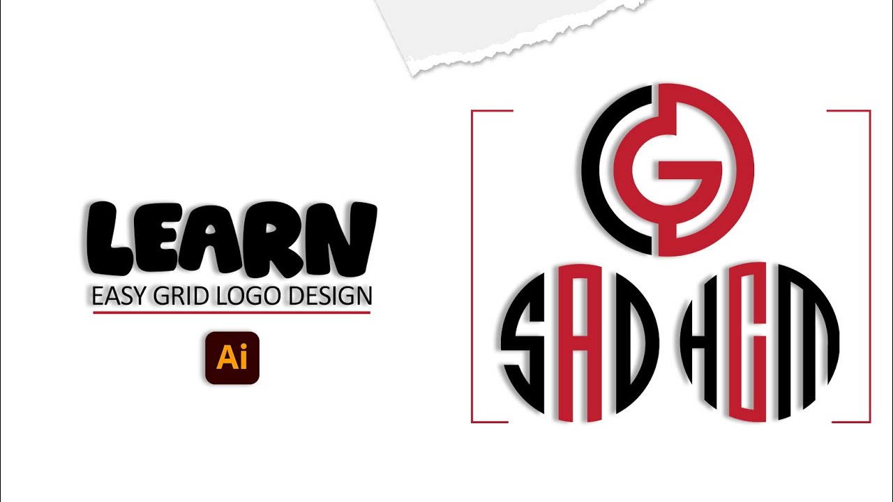 Learn Easy Grid Logo Design | Illustrator Tutorial - YouTube