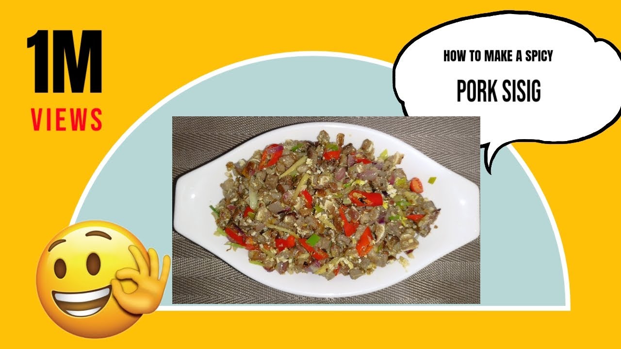 How to make spicy pork sisig/Pinoy food - YouTube