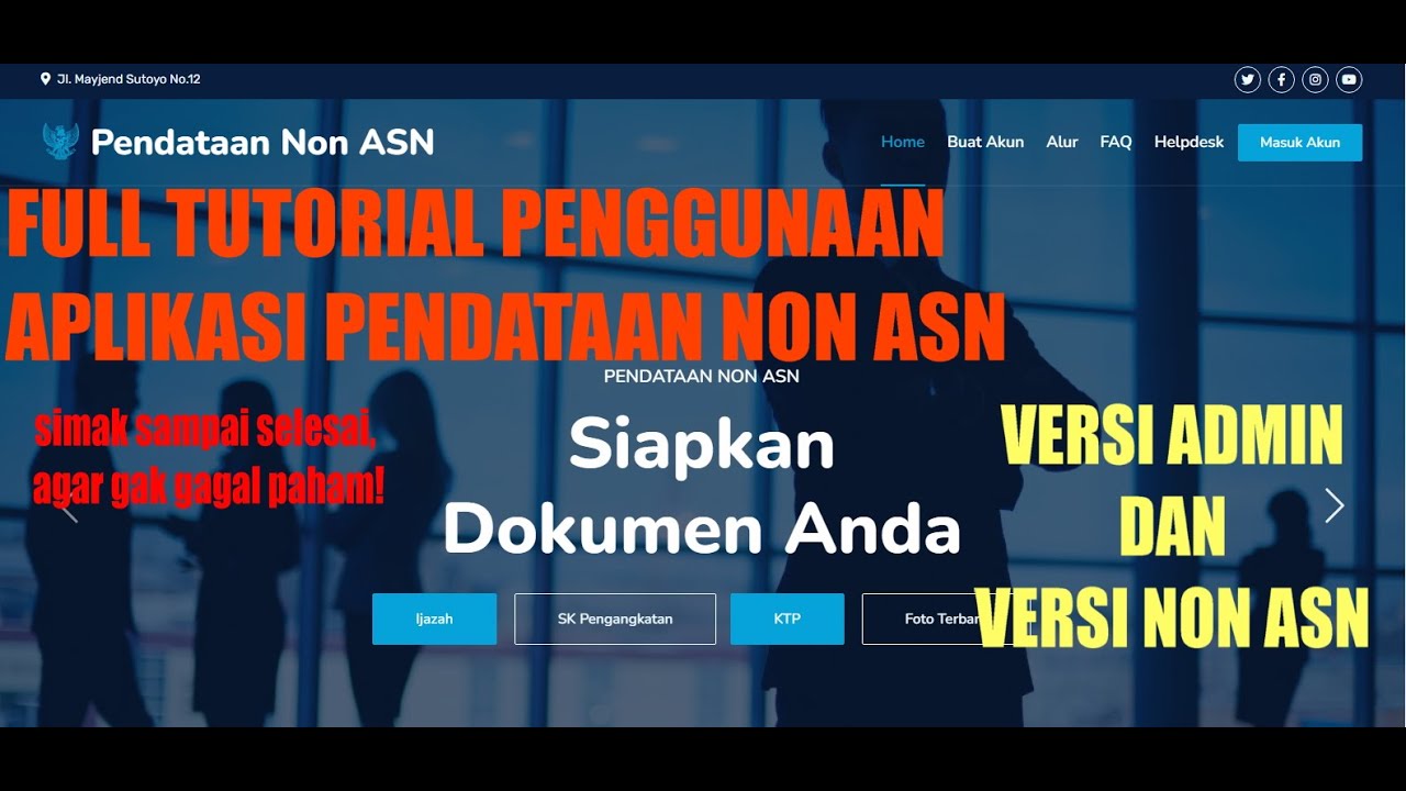 full tutorial penggunaan aplikasi pendataan non asn thn 2022 - YouTube