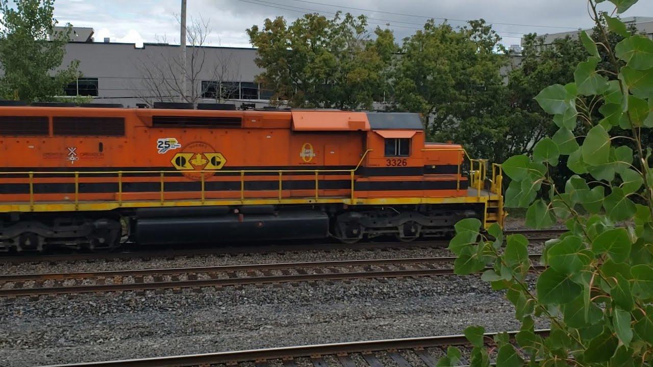 TRAINS Quebec Gatineau Railway Freight at Outremont - YouTube