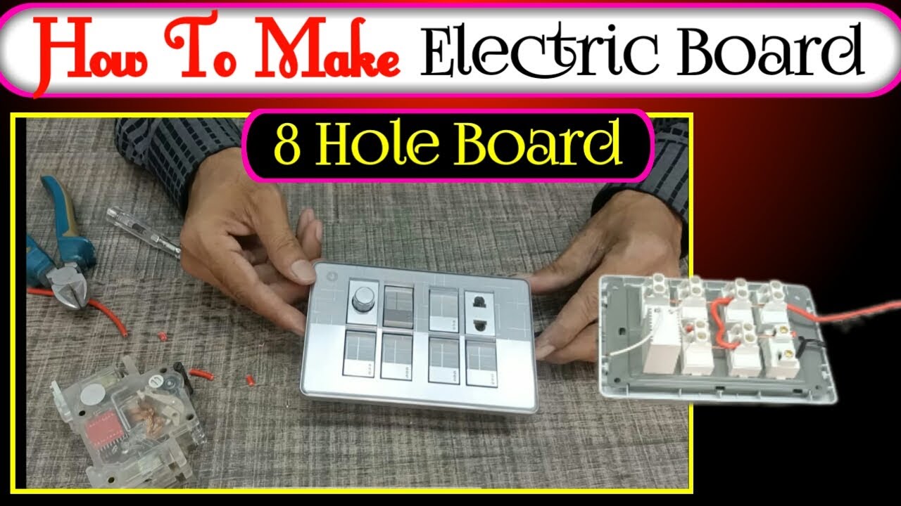 How to make electric board 8 hole with fan demar - YouTube