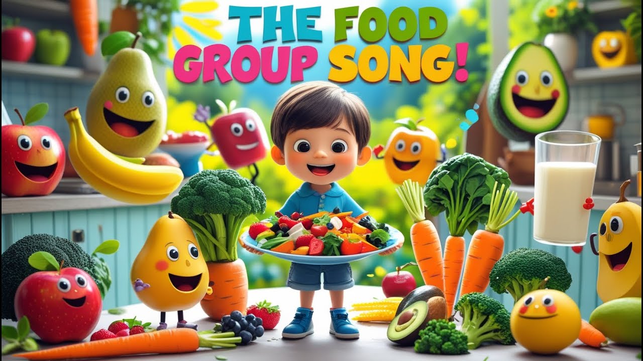The Food Group Song | Learn About Food Groups for Kids | Healthy Eating ...