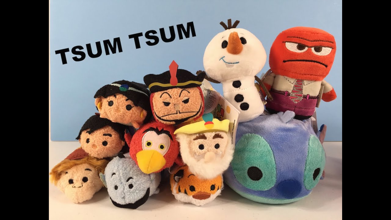 Disney Aladdin Stitch Tsum Tsum Plush & Hallmark Itty Bittys Frozen ...