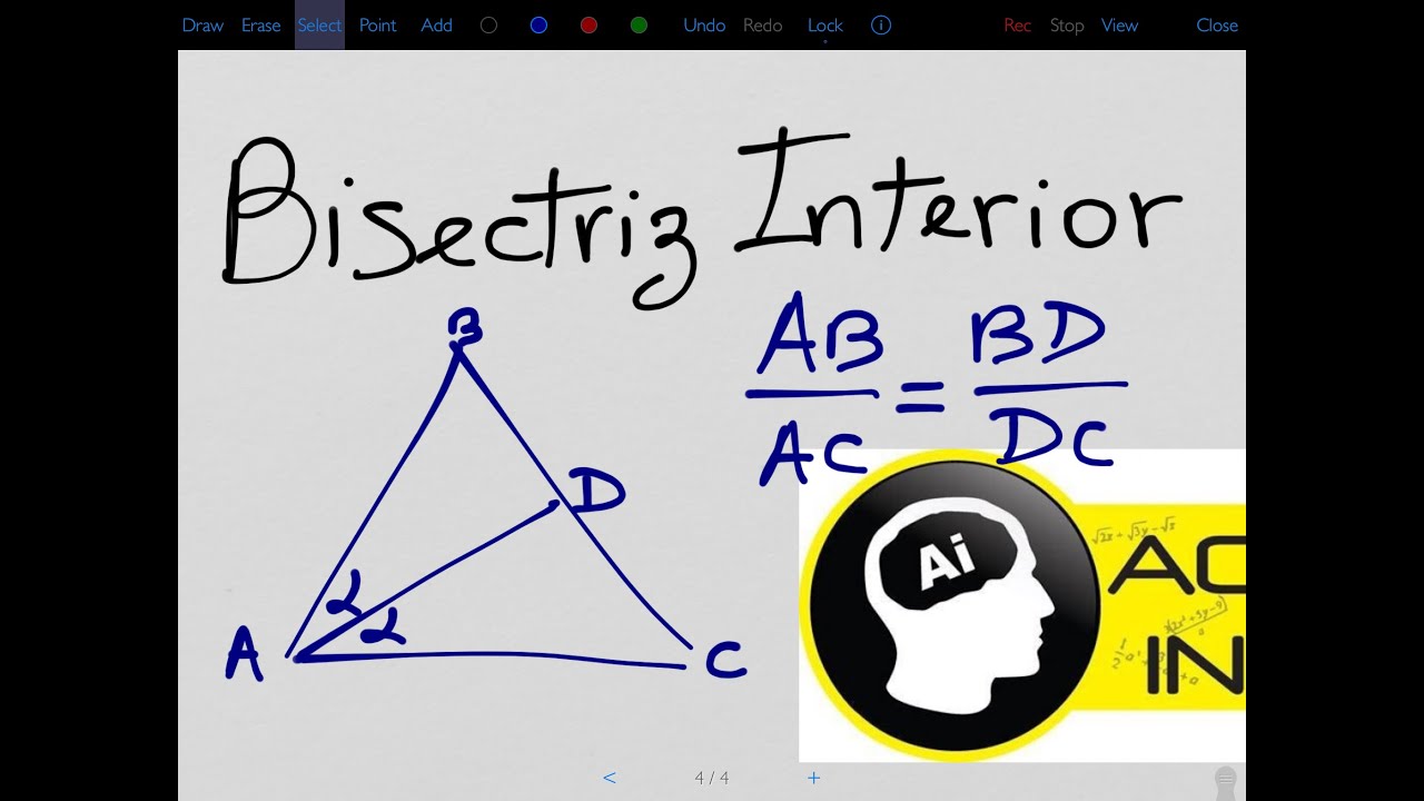 Teorema de la bisectriz interior - YouTube