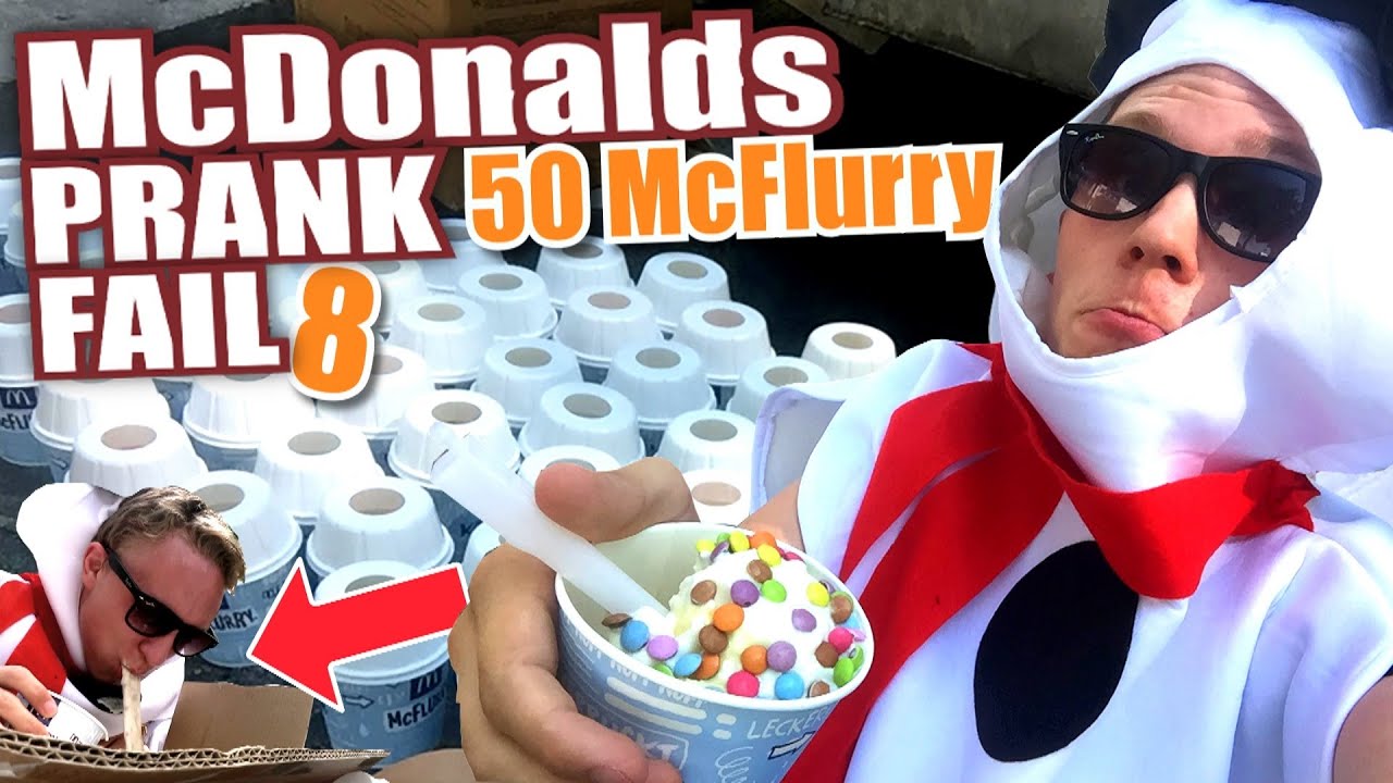 McDonalds PRANK FAIL - 50 McFlurry (KOTZALARM) - McDonalds Roulette ...
