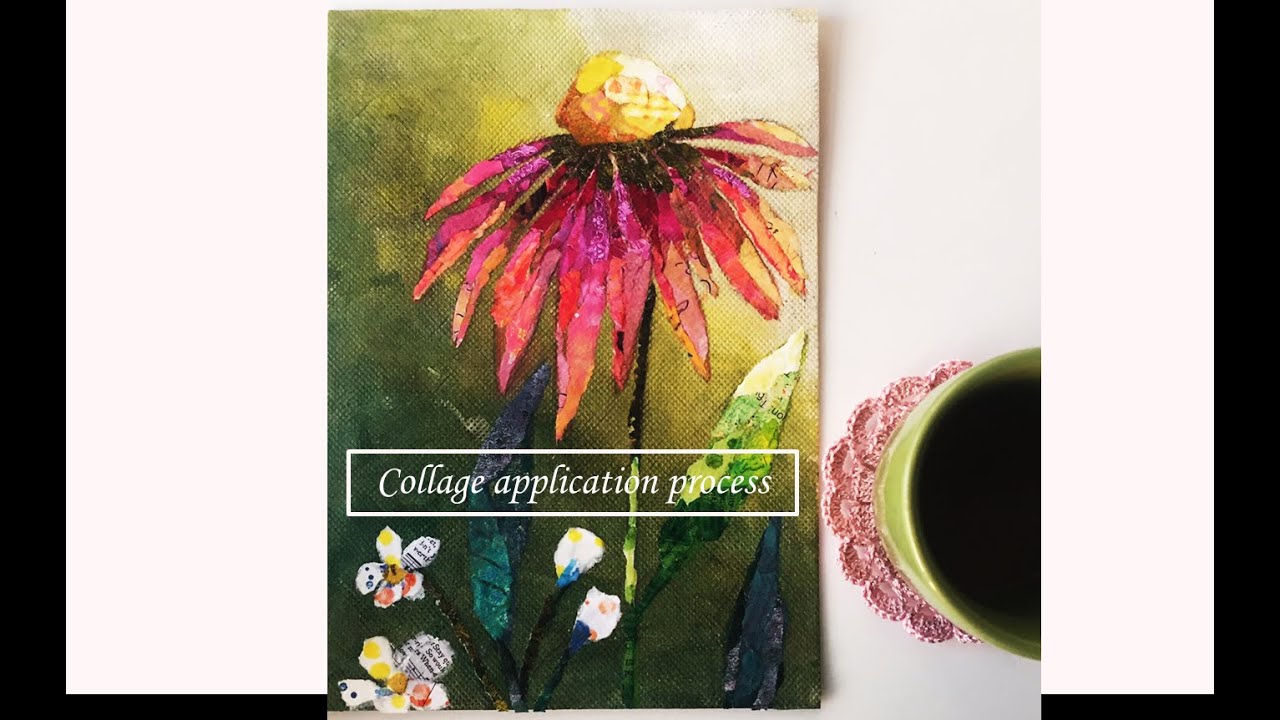Daisy Collage - Paper Collage Tutorial Time lapse / كولاج - YouTube