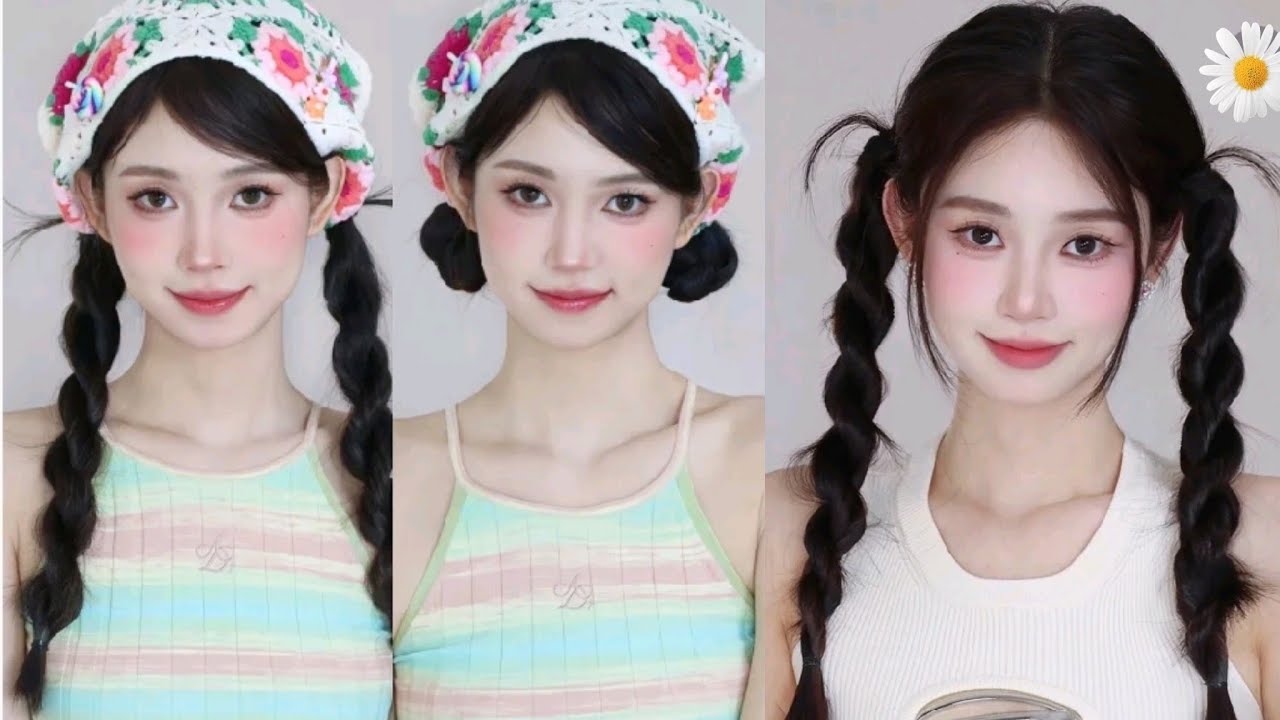 Super Cute Hairstyle Tutorial Must Try ☘️ Korean Style for Cute Girl - YouTube