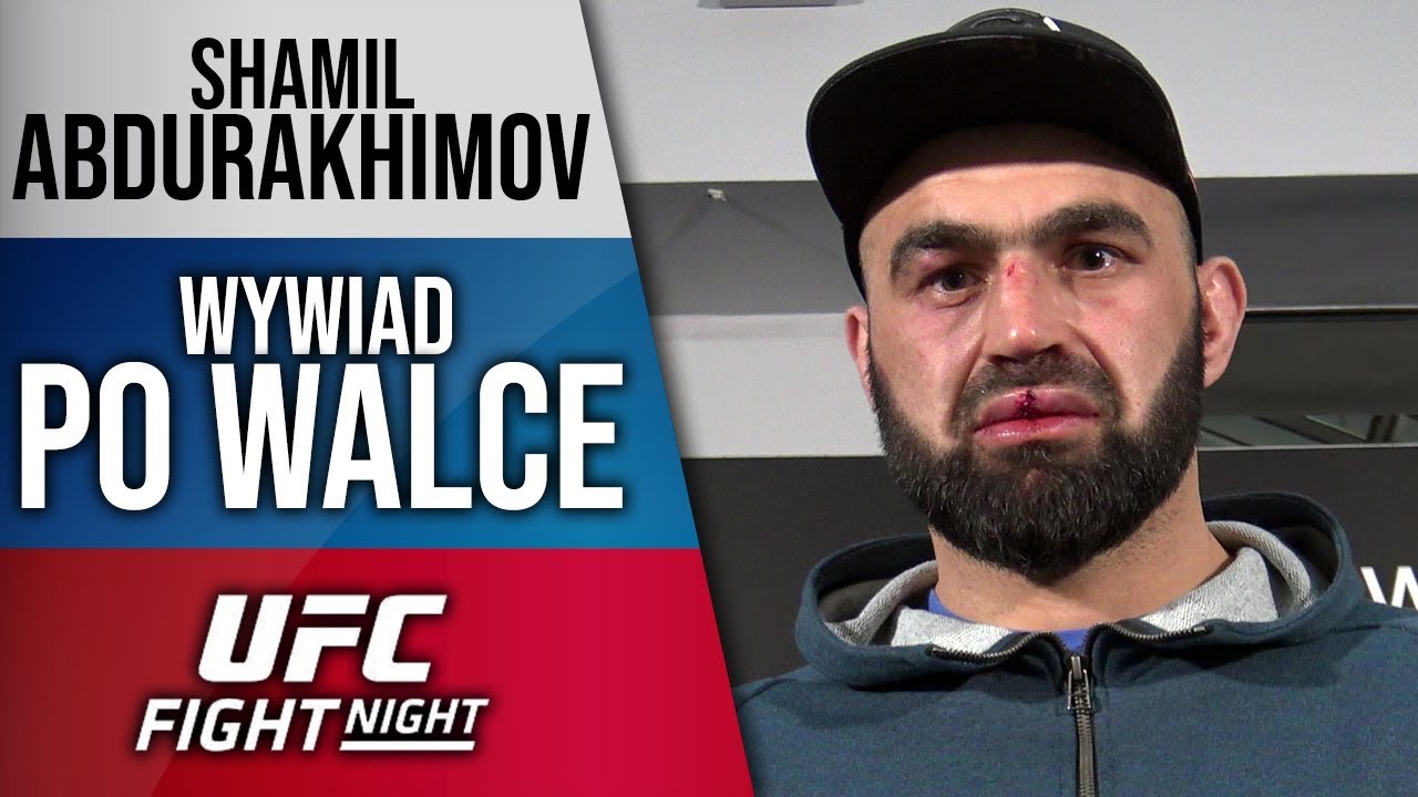 Shamil Abdurakhimov po znokautowaniu Tybury podczas UFC St. Petersburg ...
