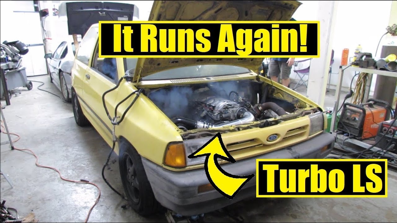 Turbo LS Festiva Runs Again - YouTube