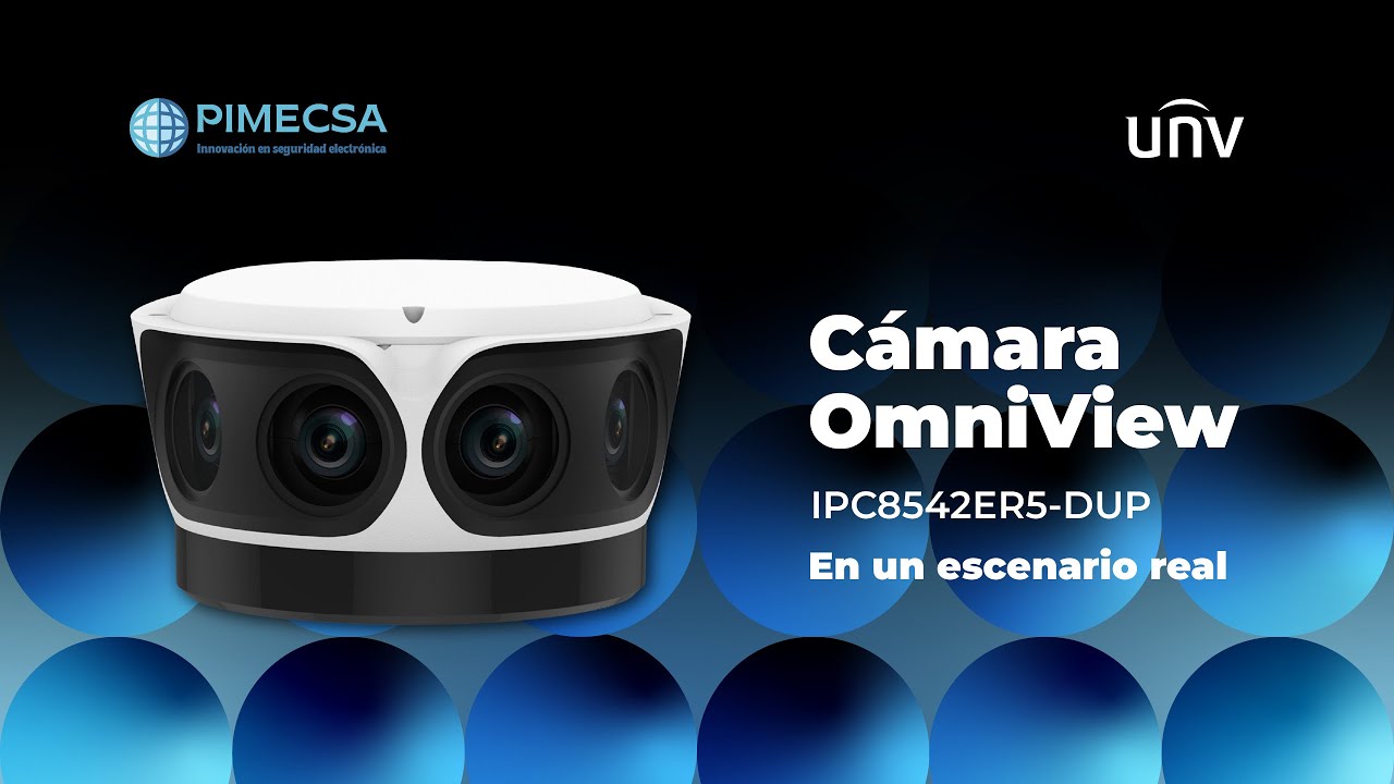 Cámara Omniview UNV IPC8542ER5-DUP en un escenario Real - YouTube