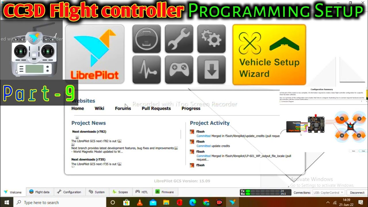 Cc3d Flight Controller Programming Setup And Calibration Part 9 Youtube