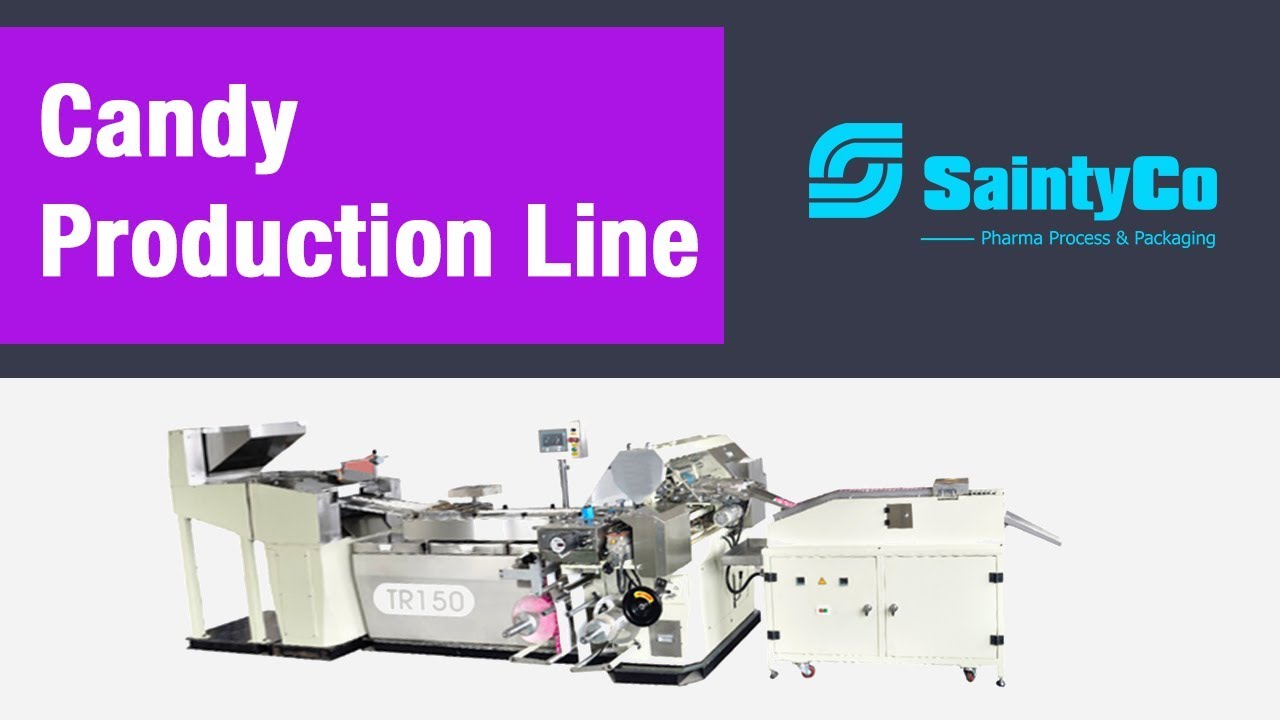 SaintyCo TR 150 Tablet & Candy Roll Wrapping Machine - YouTube