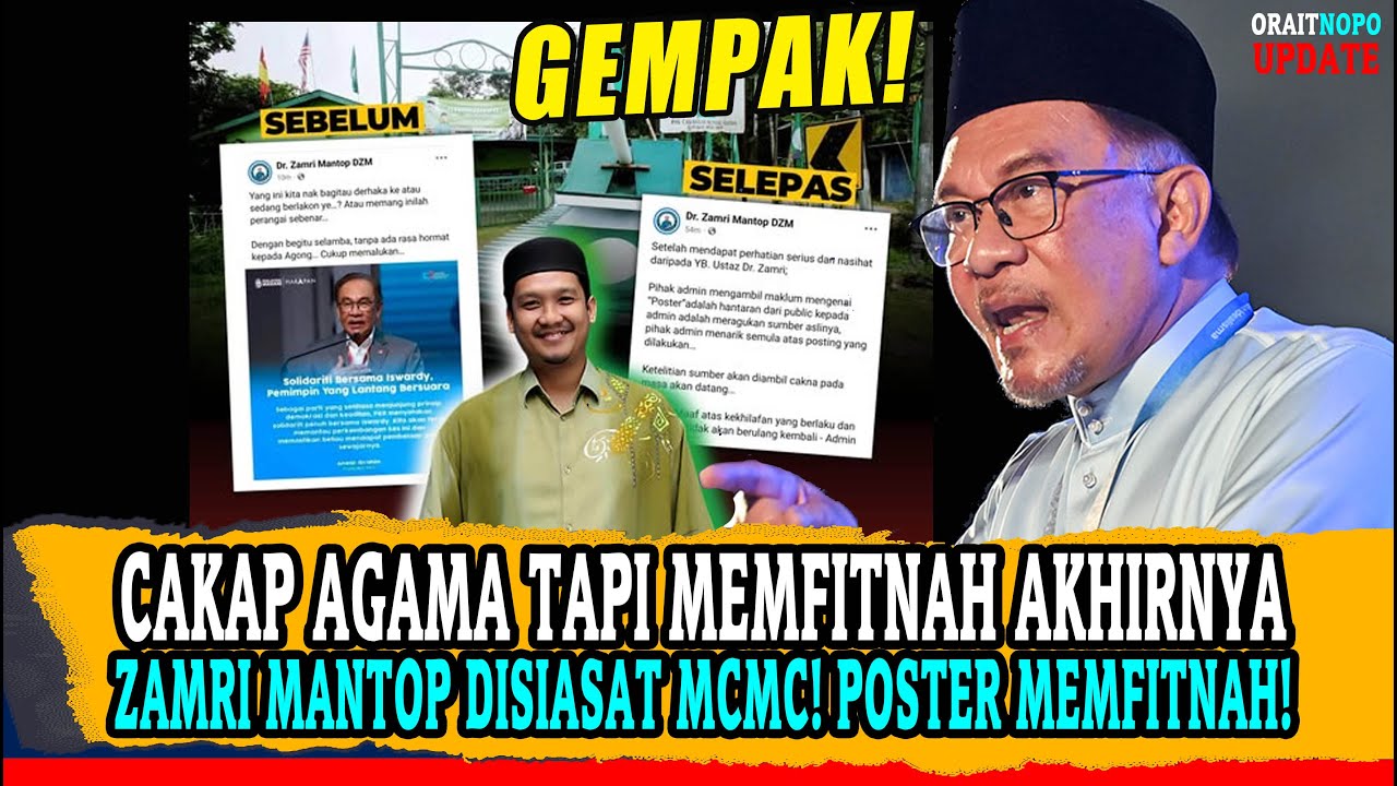 CAKAP AGAMA TAPI MEMFITNAH AKHIRNYA, ZAMRI MANTOP DISIASAT MCMC! POSTER ...