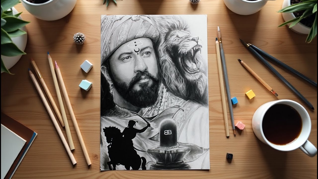 Drawing Chhaava Movie Portrait - YouTube